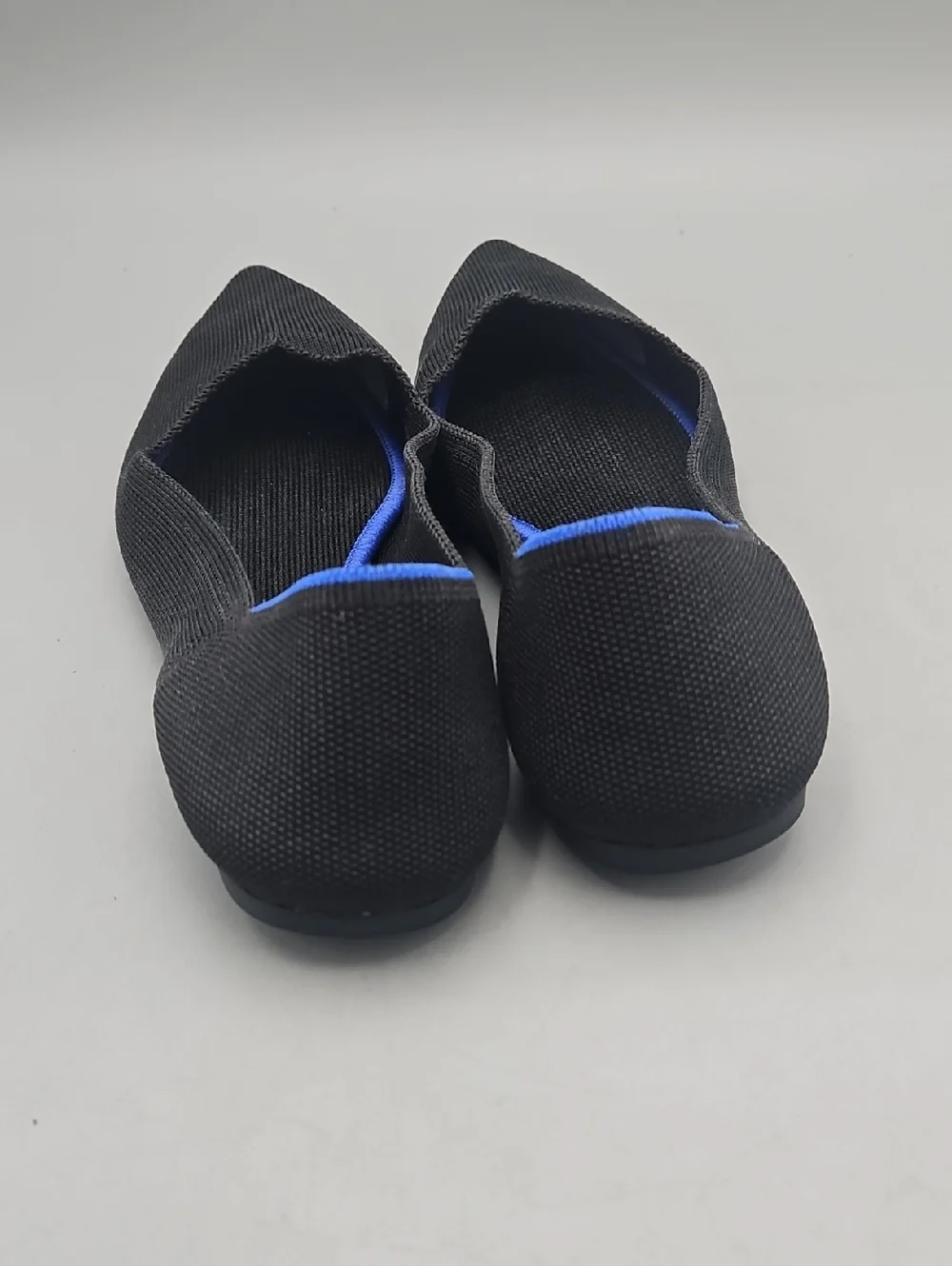 Rothy's | Shoes | Rothys Black Flats With Blue Trim | Poshmark